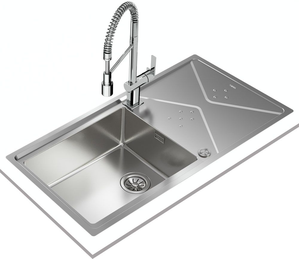 Fregadero seno y escurridera Teka Brooklyn 60 M-XP 1C 1E Plus | Comprar